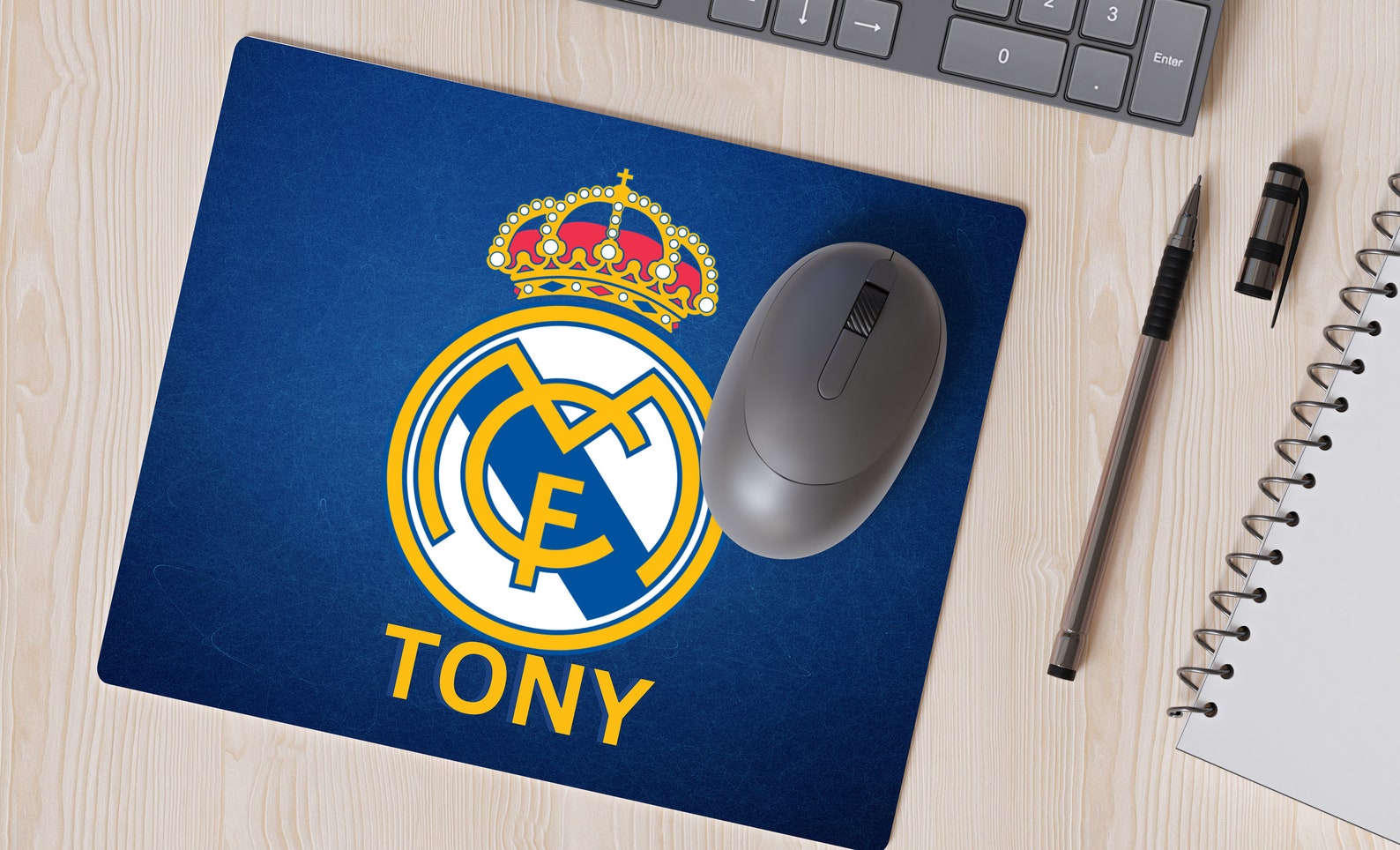 Real Madrid Custom Mouse Pad Personalized Gift Real Madrid Fan Fan ...