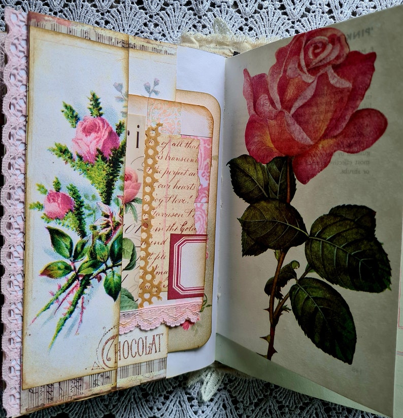 Shabby Rose Journal - Etsy