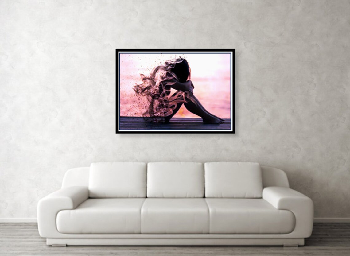 Digital Print Art / Sad Lady / Minimalist / Abstract / Beautiful Wall ...