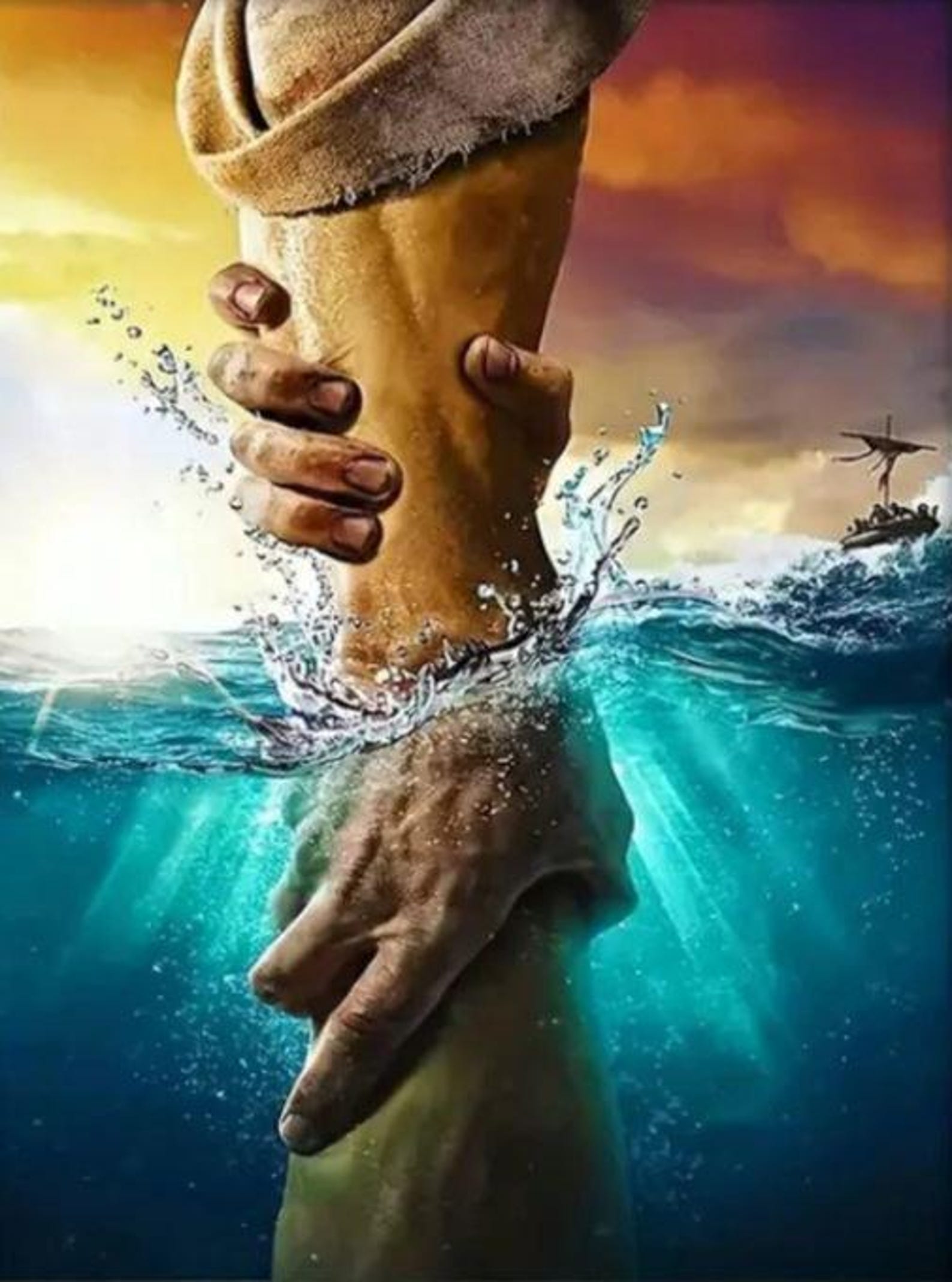 Digital Print Art - Helping Hand /hand of God / Religious Art ...