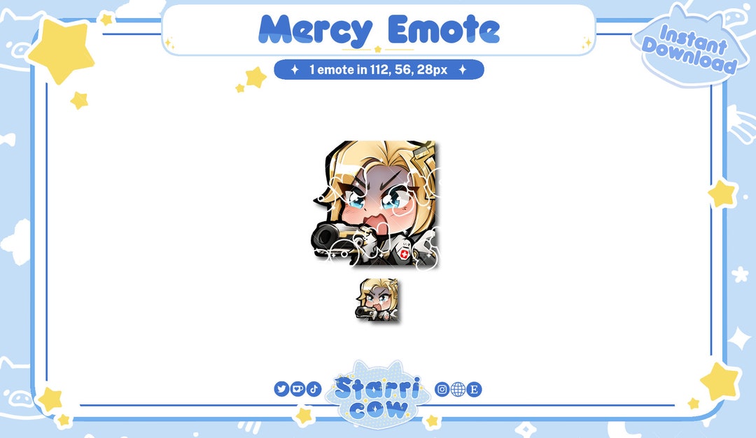 Overwatch Angela Ziegler Mercy Gun Emote para Twitch / Overwatch Emotes ...