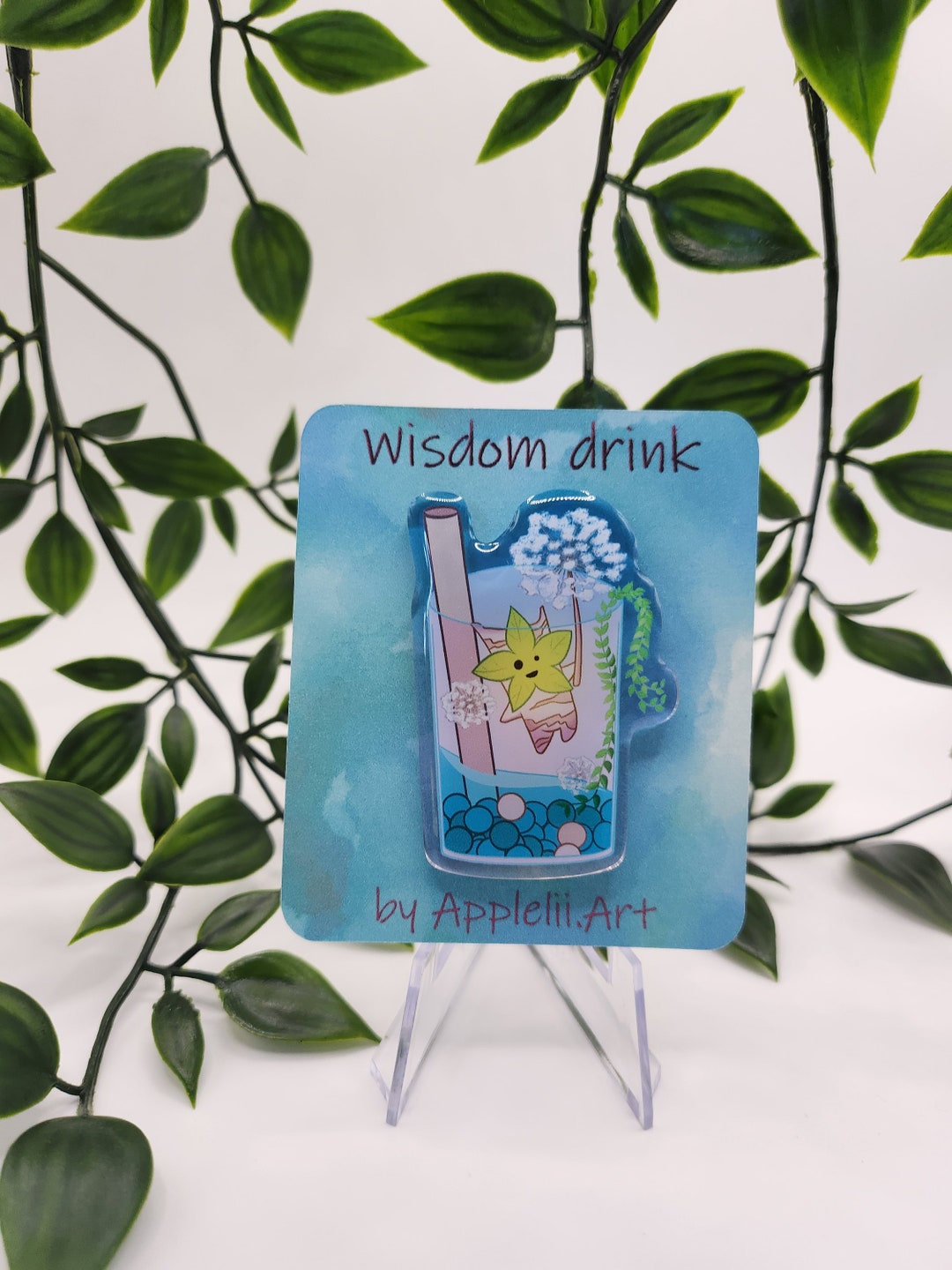 Kawaii Acrylic Pin Korok Clothespin Bubble Tea Pin Badge - Etsy