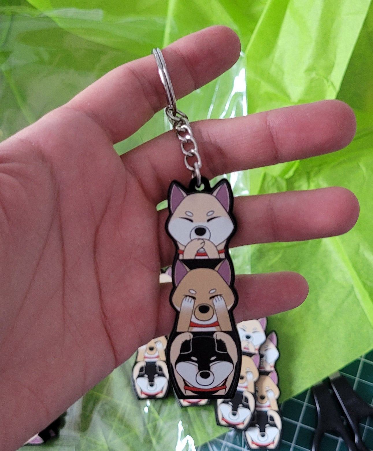 Acrylic Keychain - Shiba Inu - Three Wise Shibe | Bag Accessories - Etsy