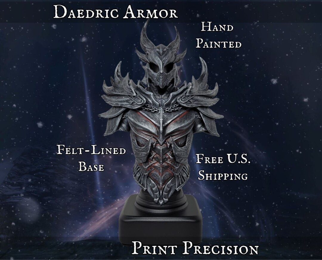 Skyrim Inspired Daedric Armor Bust - Etsy