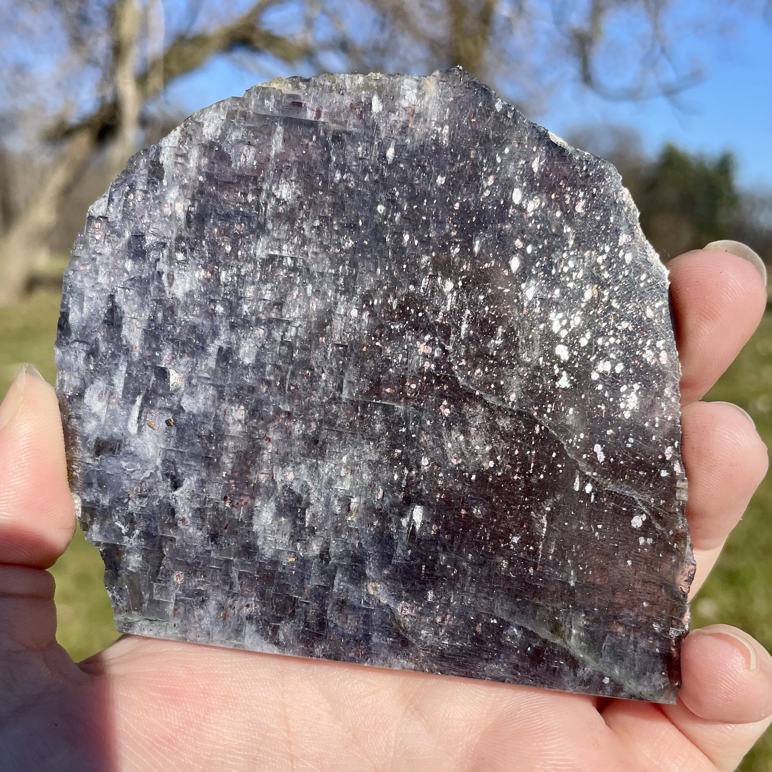 Sunstone Iolite Crystal Slab Arusha Sunstone X Iolite Crystal Slabs ...