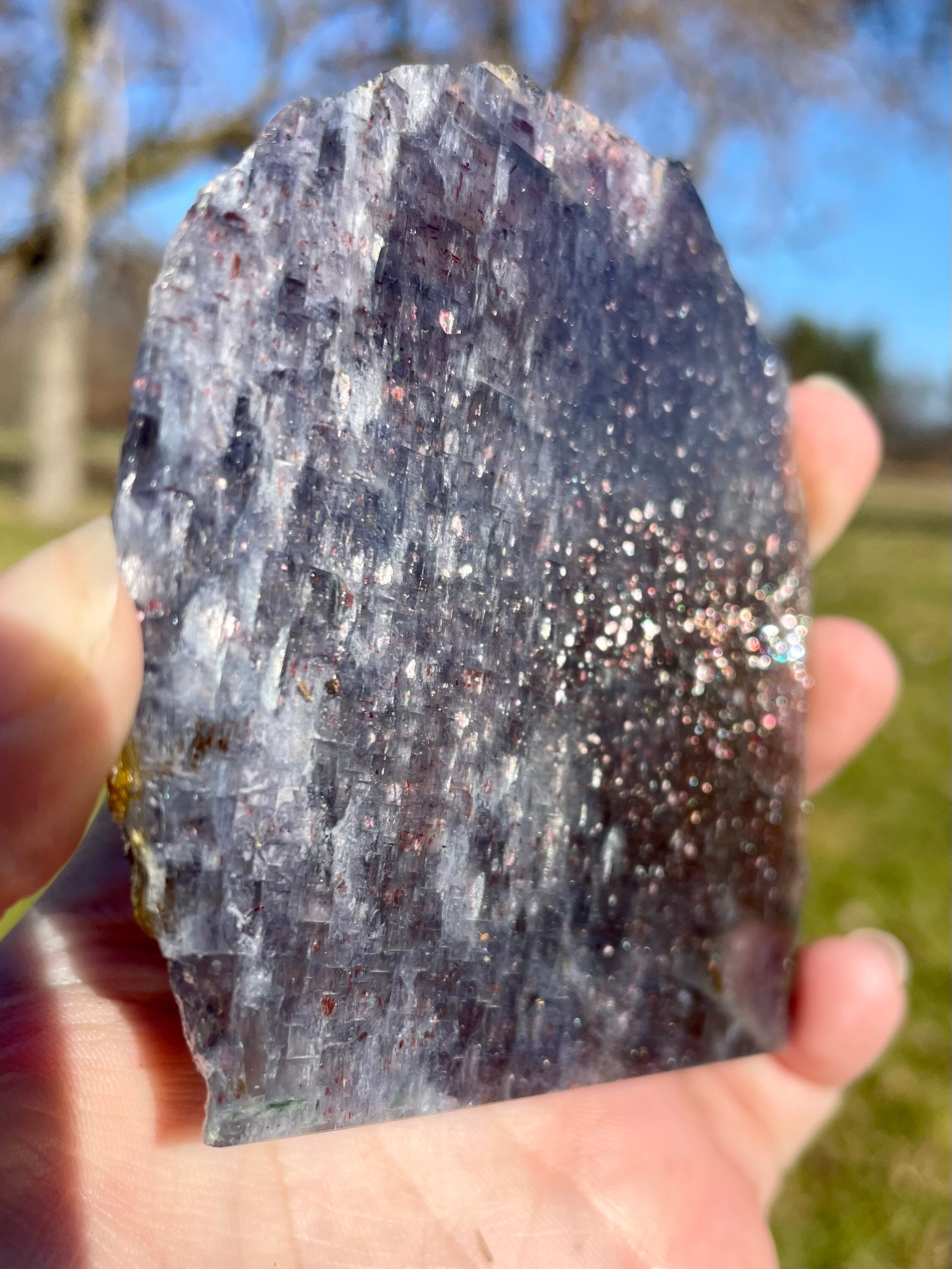 Sunstone Iolite Crystal Slab Arusha Sunstone X Iolite Crystal Slabs ...