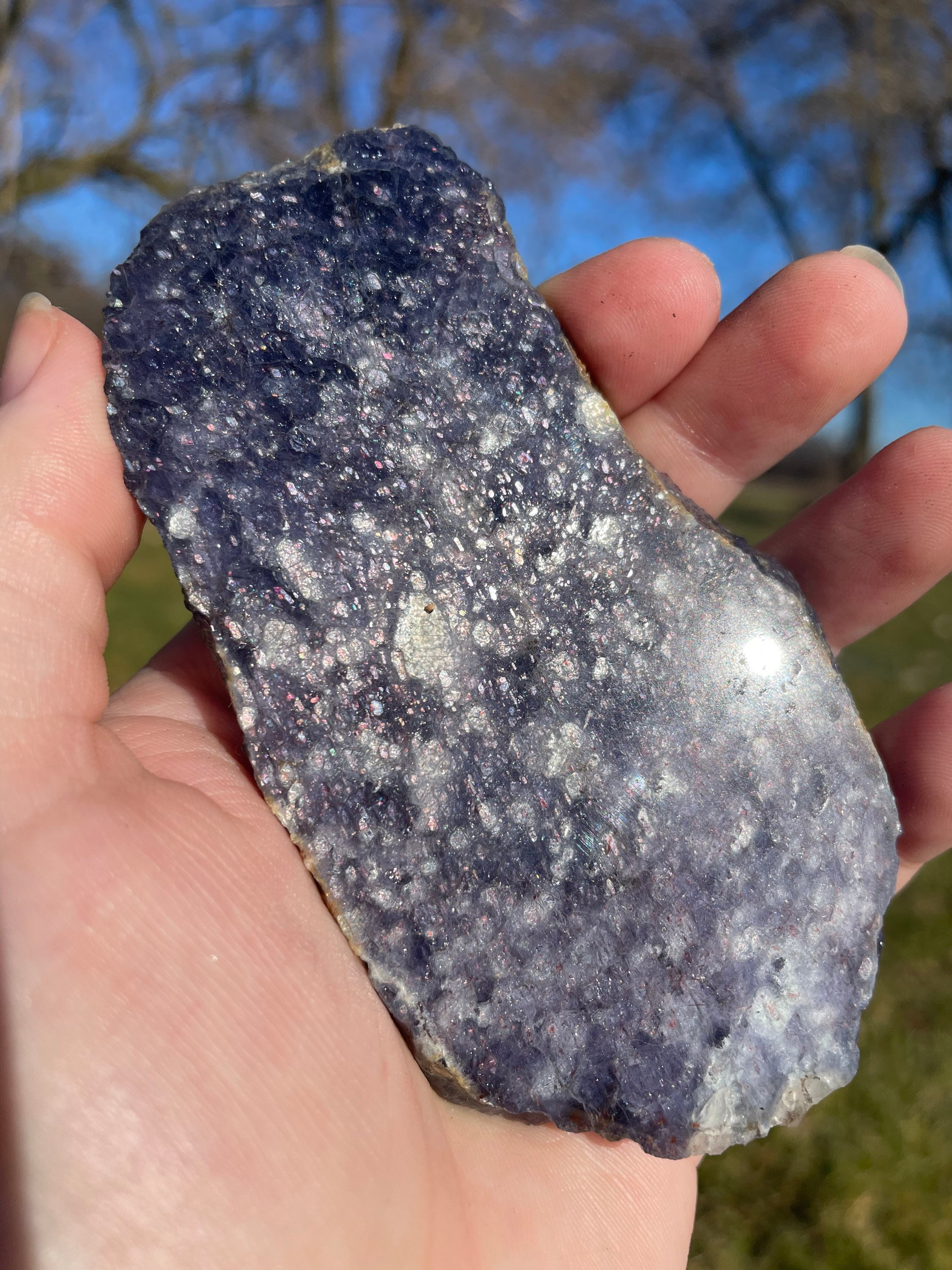 Sunstone Iolite Crystal Slab Arusha Sunstone X Iolite Crystal Slabs ...