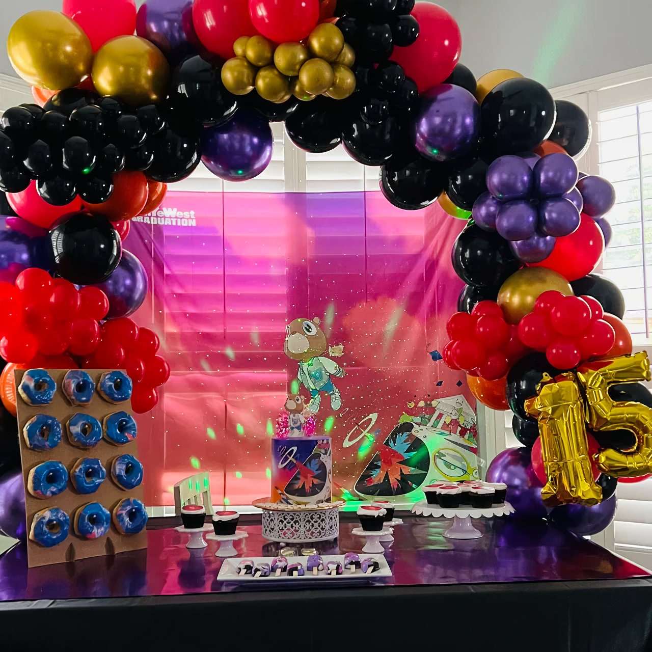 Kanye West Graduation Tapestry Banner Kanye Graduation Bear Tapestry ...