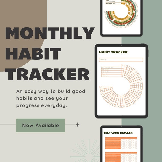 Habit Tracker Printable Healthy Habits Goal Setting Mom - Etsy