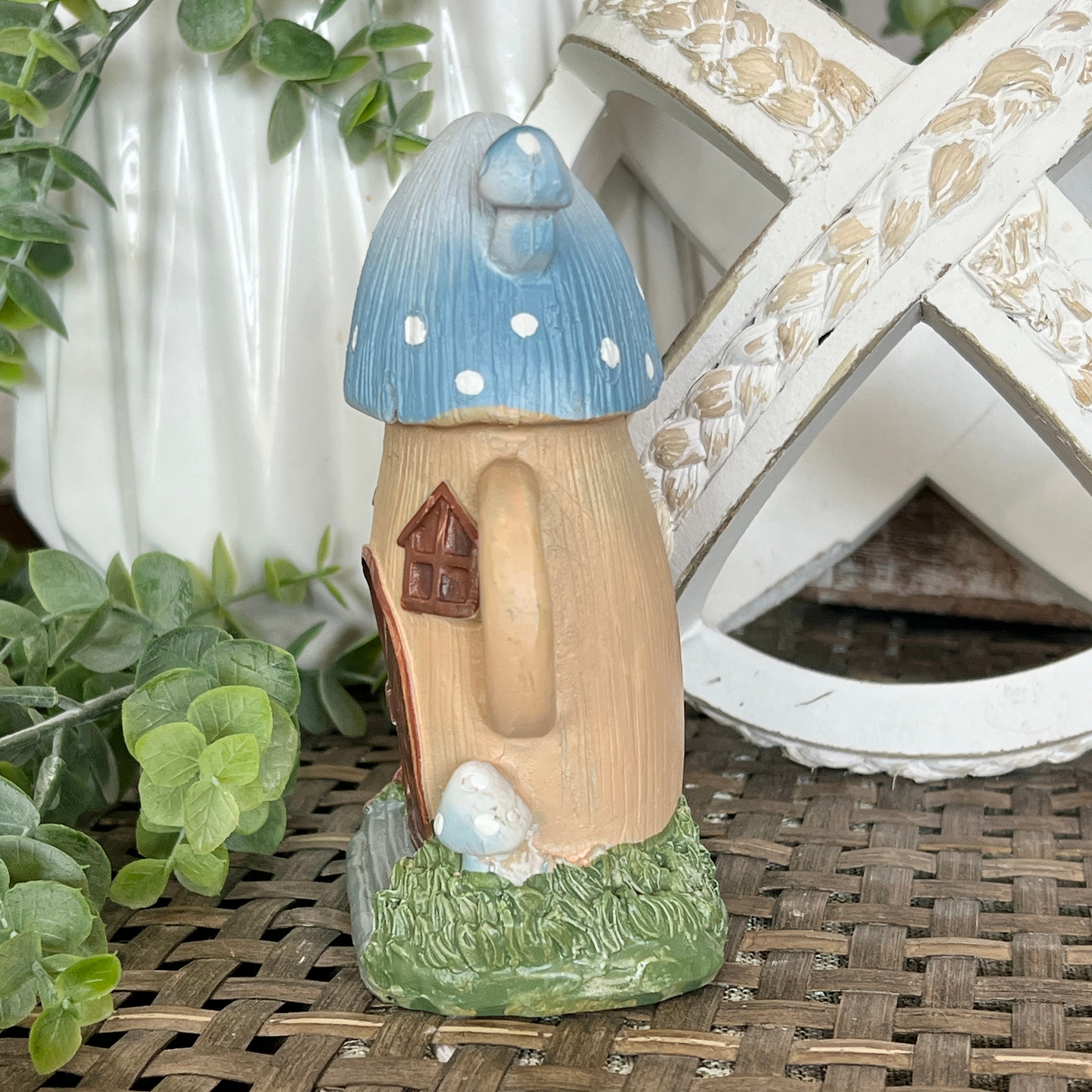 Mini Mushroom House, Floral Fairy House, Fairy Garden House, Pixie House, Indoor Outdoor Decor ...
