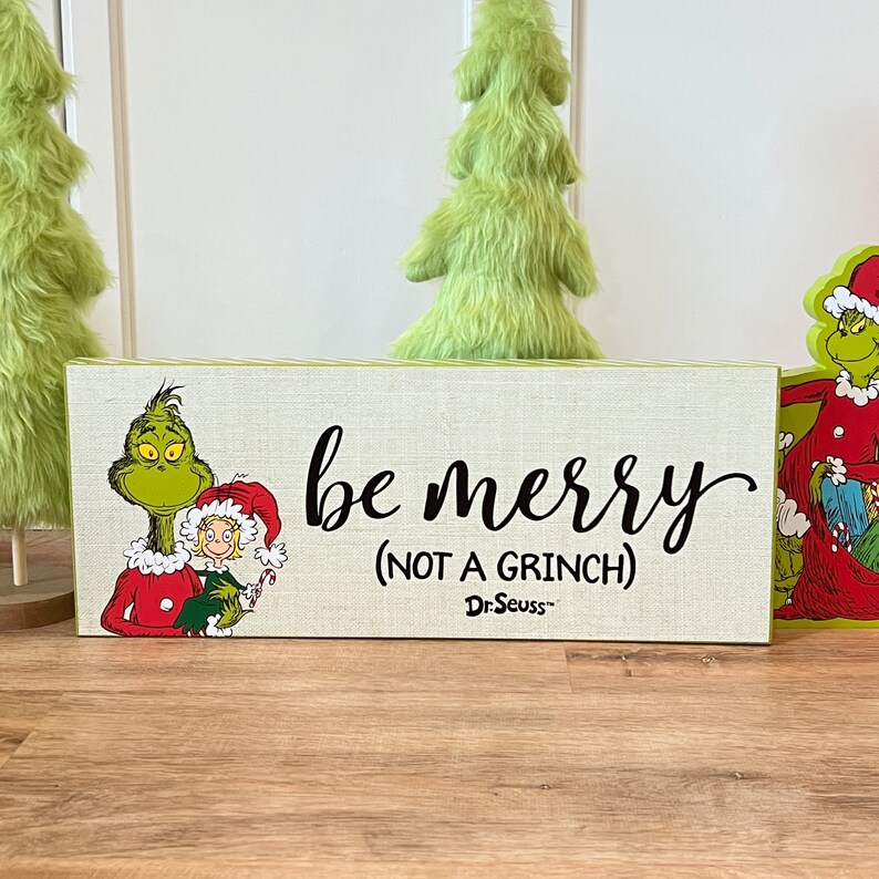 Large Grinch Decor Grinch Wooden Sign Christmas Decor - Etsy