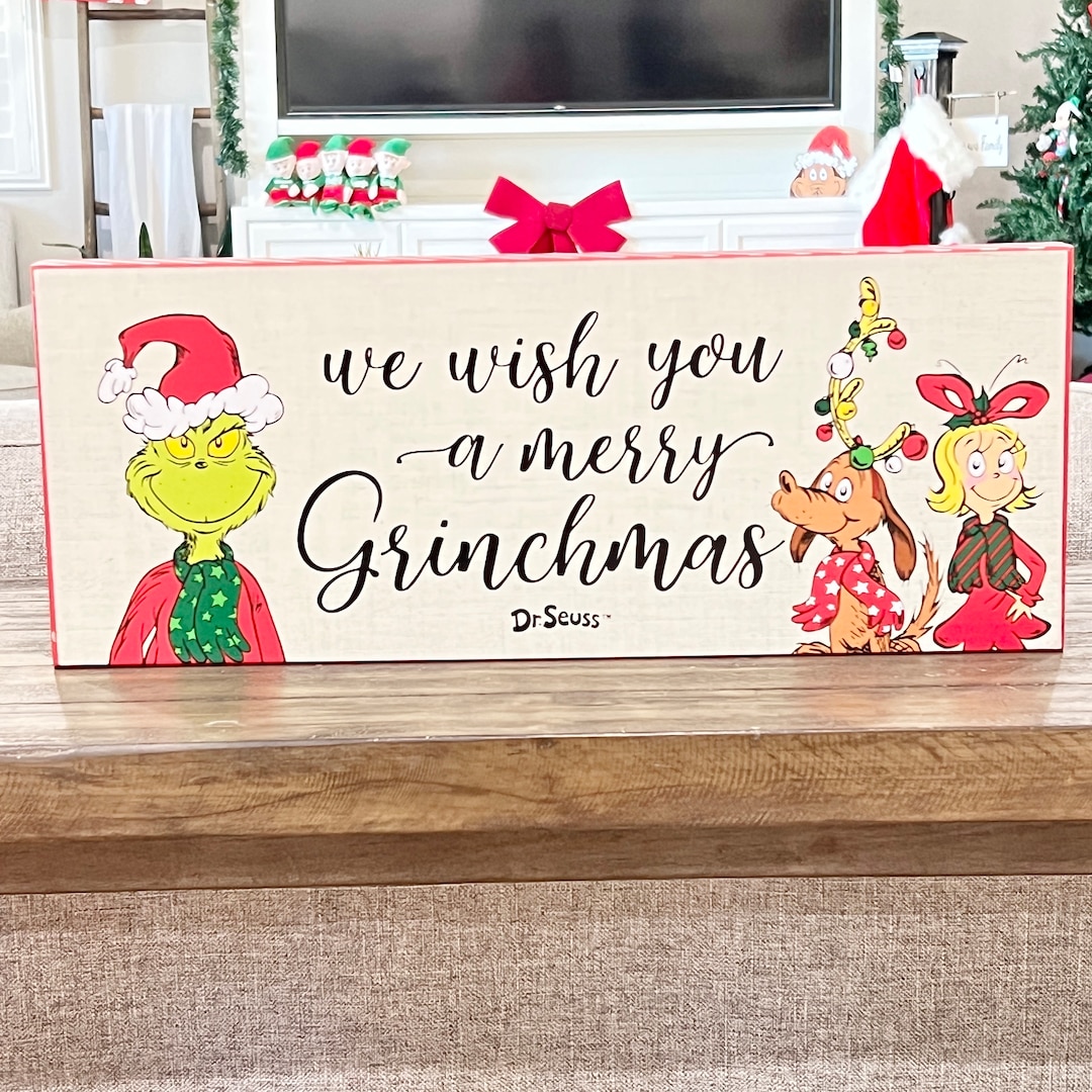 Large Grinch Decor, Grinch Wooden Sign, Christmas Decor, Christmas ...