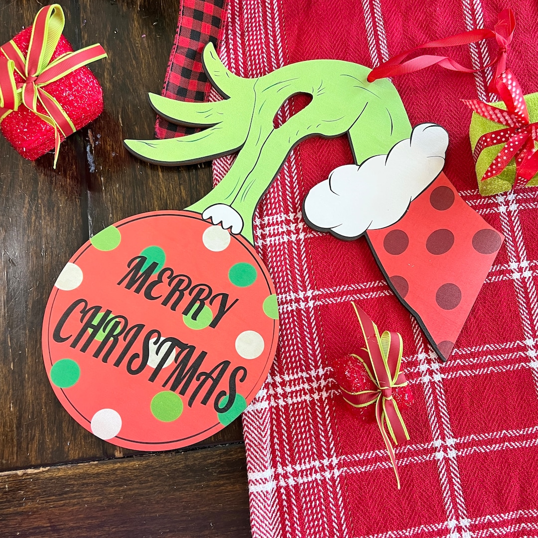 Hanging Grinch Sign, Large Grinch Sign, Grinch Decor, Christmas Decor ...