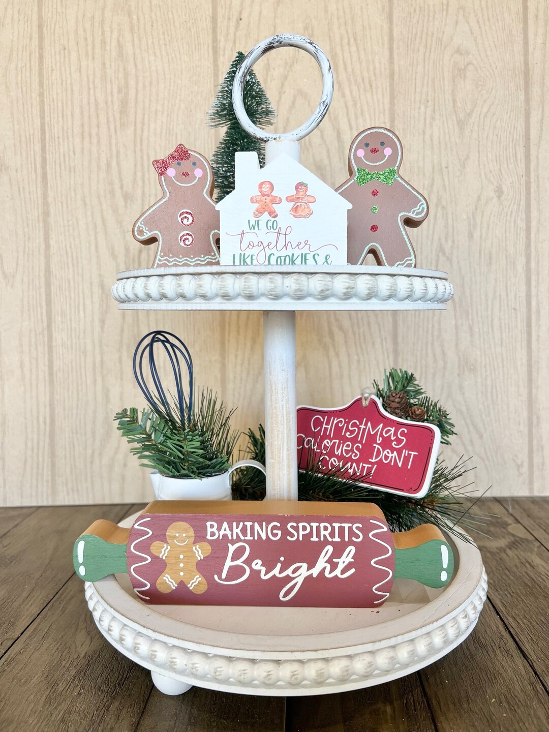 Christmas Baking Tiered Tray Decor, Baking Tray Decor Bundle ...