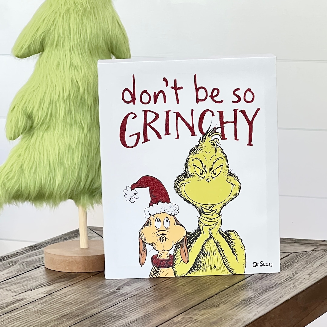 Large Grinch Canvas Print, 8x10 Grinch Picture, Grinch Sign, Christmas ...
