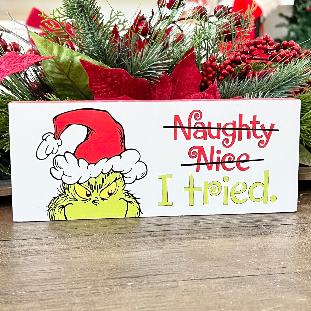 GRINCH Sign, Grinch Decor, Grinch Christmas Decor, Red Grinch Sign ...