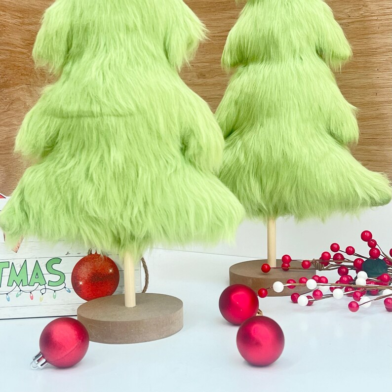 Fluffy Grinch Christmas Tree, Whoville Decor (10x14x4) - Etsy