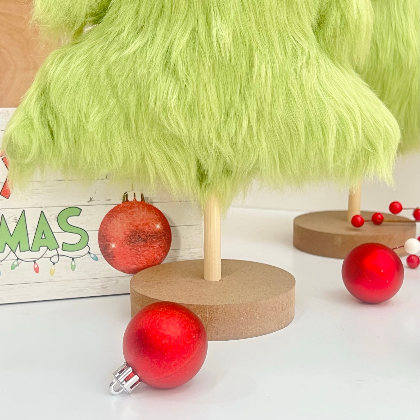 Fluffy Grinch Christmas Tree, Whoville Decor (10x14x4) - Etsy
