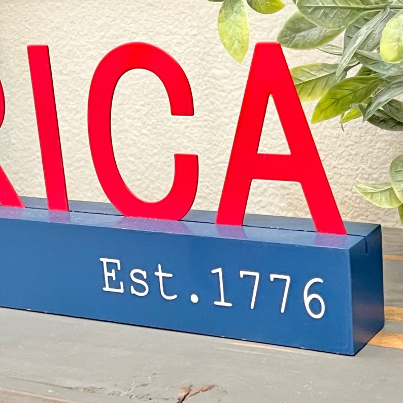 Americana Decor, American Sign, Patriotic Decor, Wooden America Sign ...