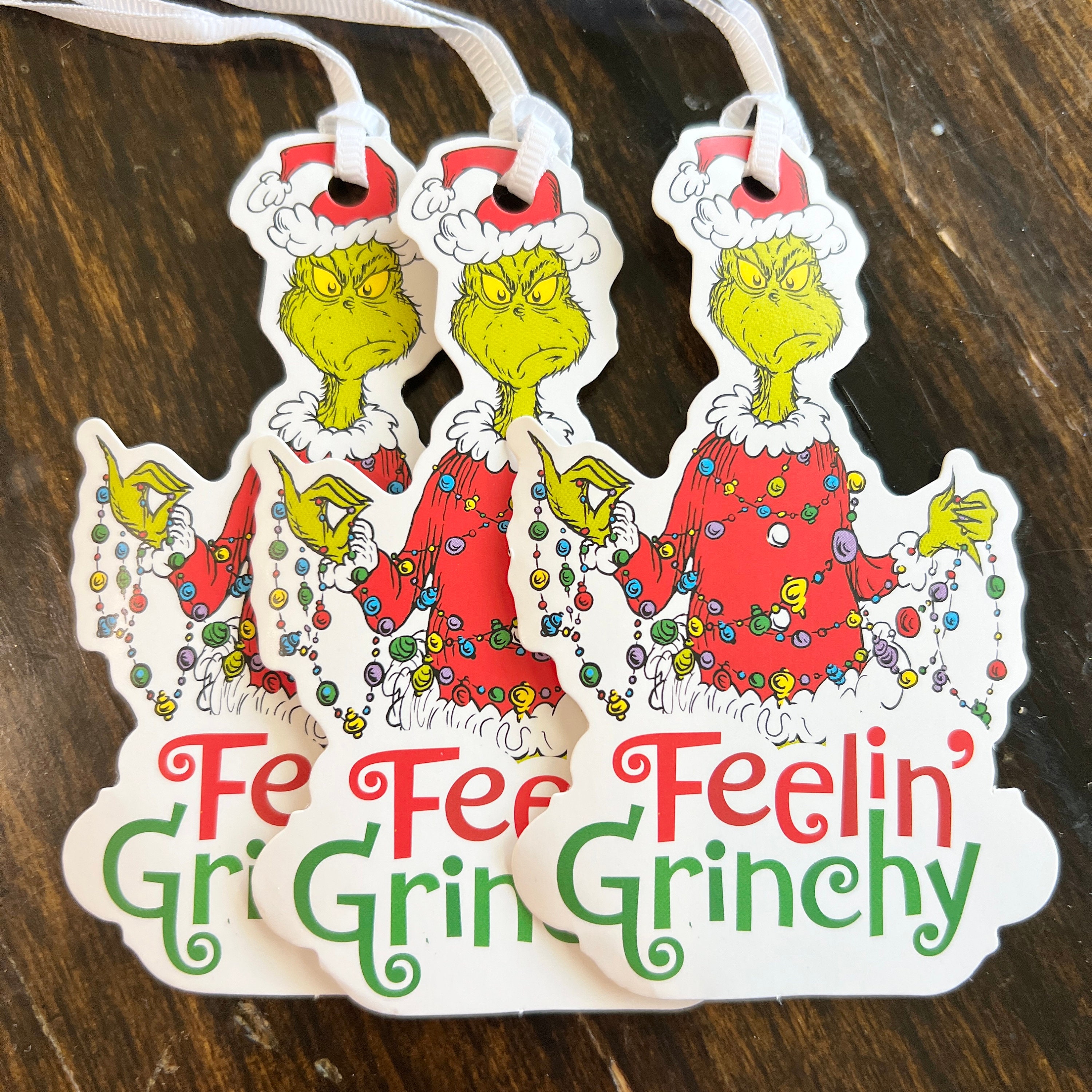 Grinch Gift Tags Grinch Tags Set of 12 Grinch Christmas - Etsy