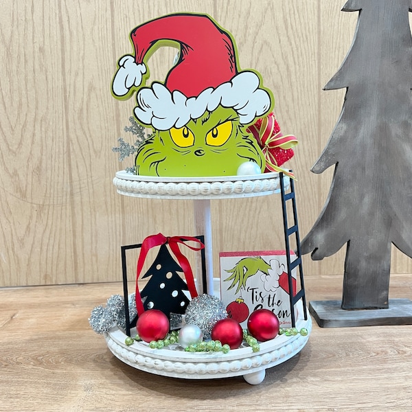 Grinch Tier Tray Decor - Etsy