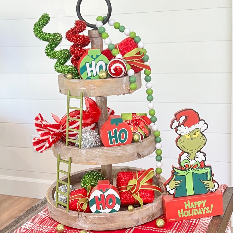 Grinch Tier Tray Decor - Etsy