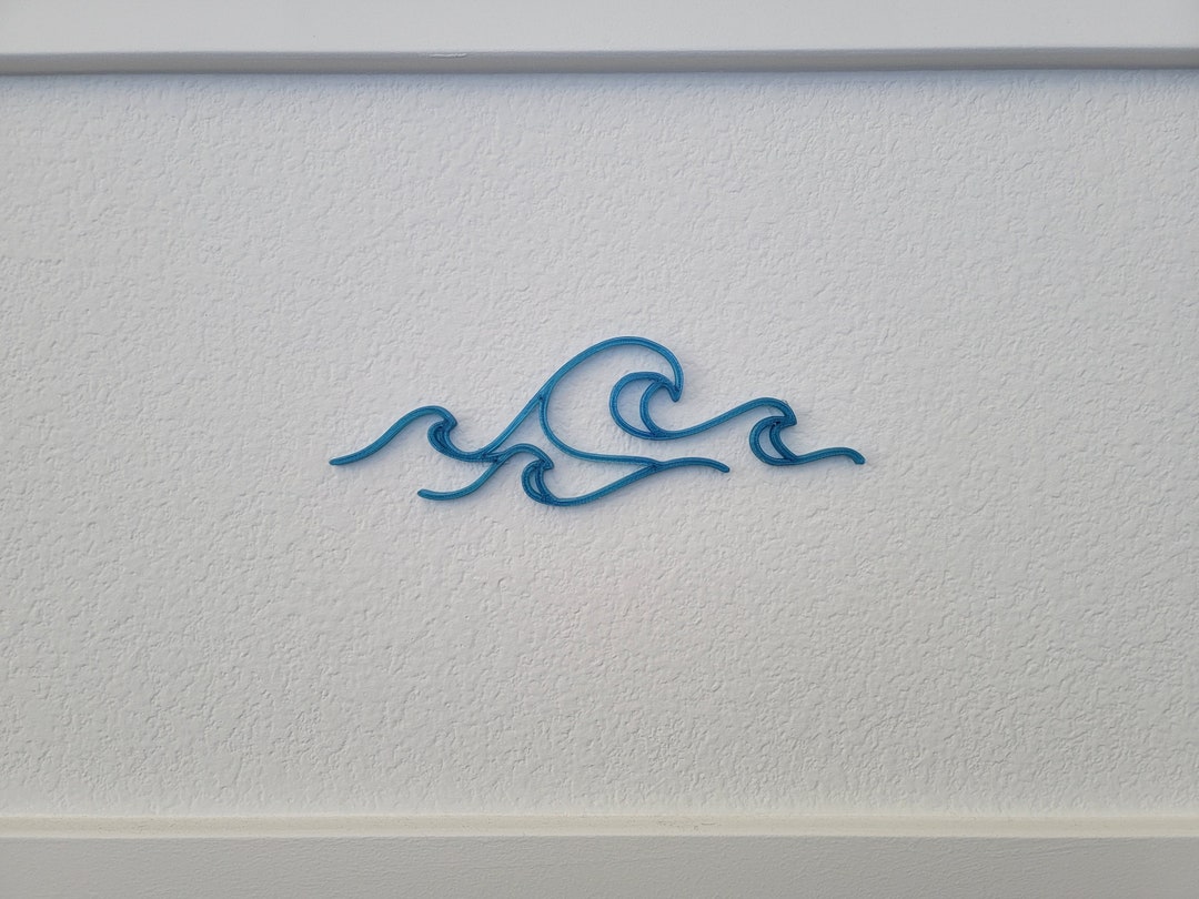 Wave Art. Ocean Wall Decor. Beach Decor. Boho Coastal Waves Sign ...