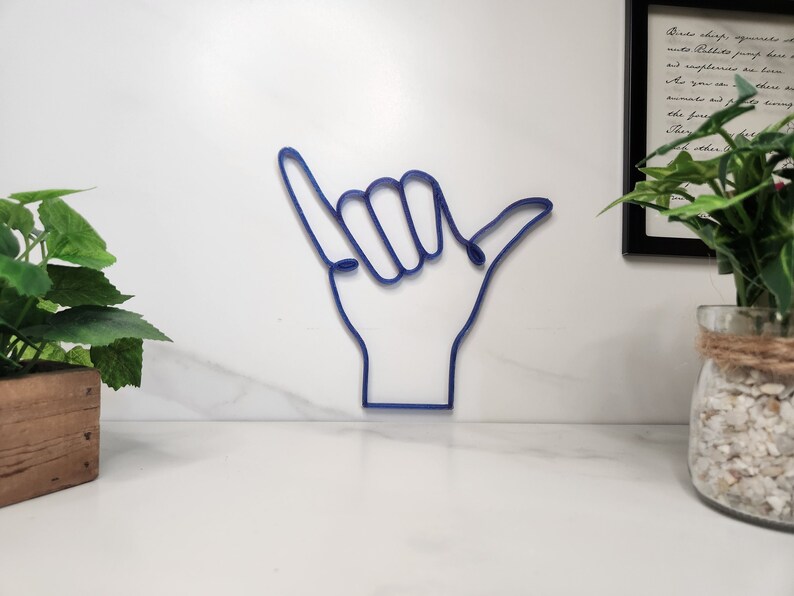 Shaka Hand Sign. Hawaii Wall Art. Hang Loose Gesture. Boho - Etsy