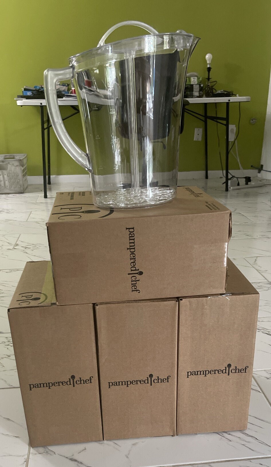 Lot of 4 Pampered Chef 2277 Clear Family-size Quick-stir Pitcher NEW - Etsy