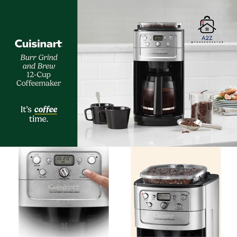 Cuisinart 2264722 Stainless-steel Burr Grind & Brew 12 Cup Automatic ...