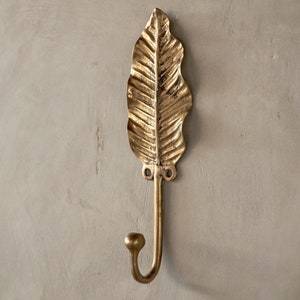 Hook "leaf"/ Wall Hook Coat Hooks Bag Hook Art Decor Hangers Leaves Key ...