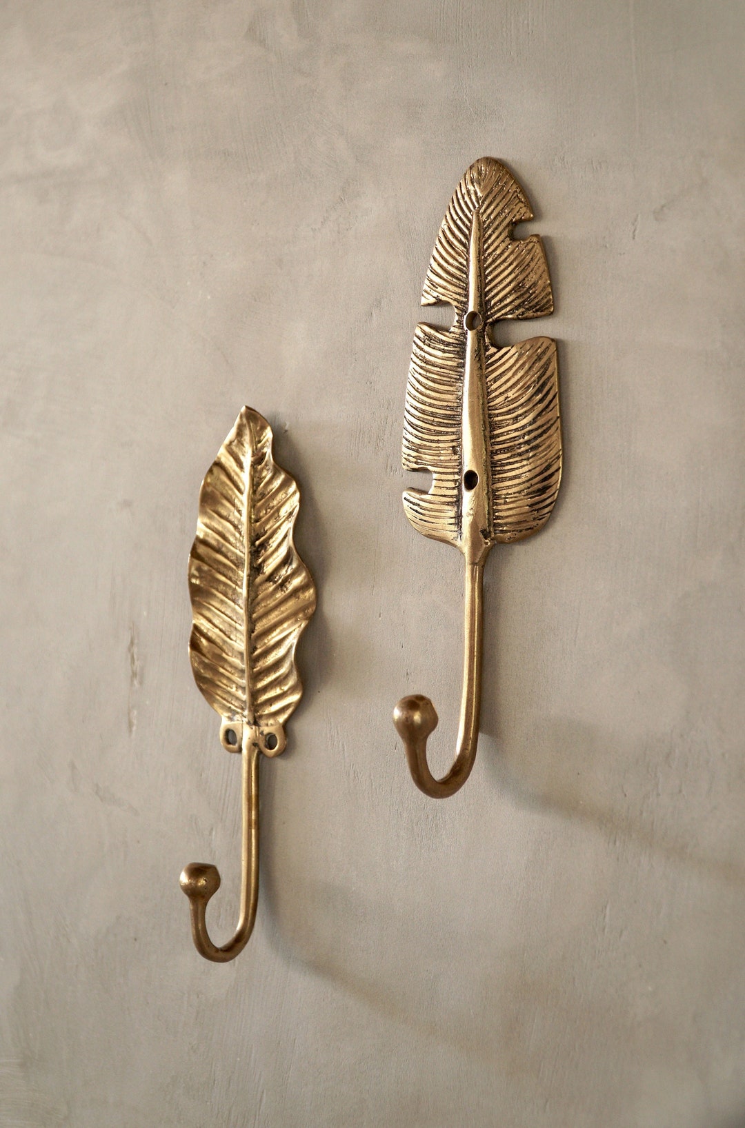 Hook "leaf"/ Wall Hook Coat Hooks Bag Hook Art Decor Hangers Leaves Key ...