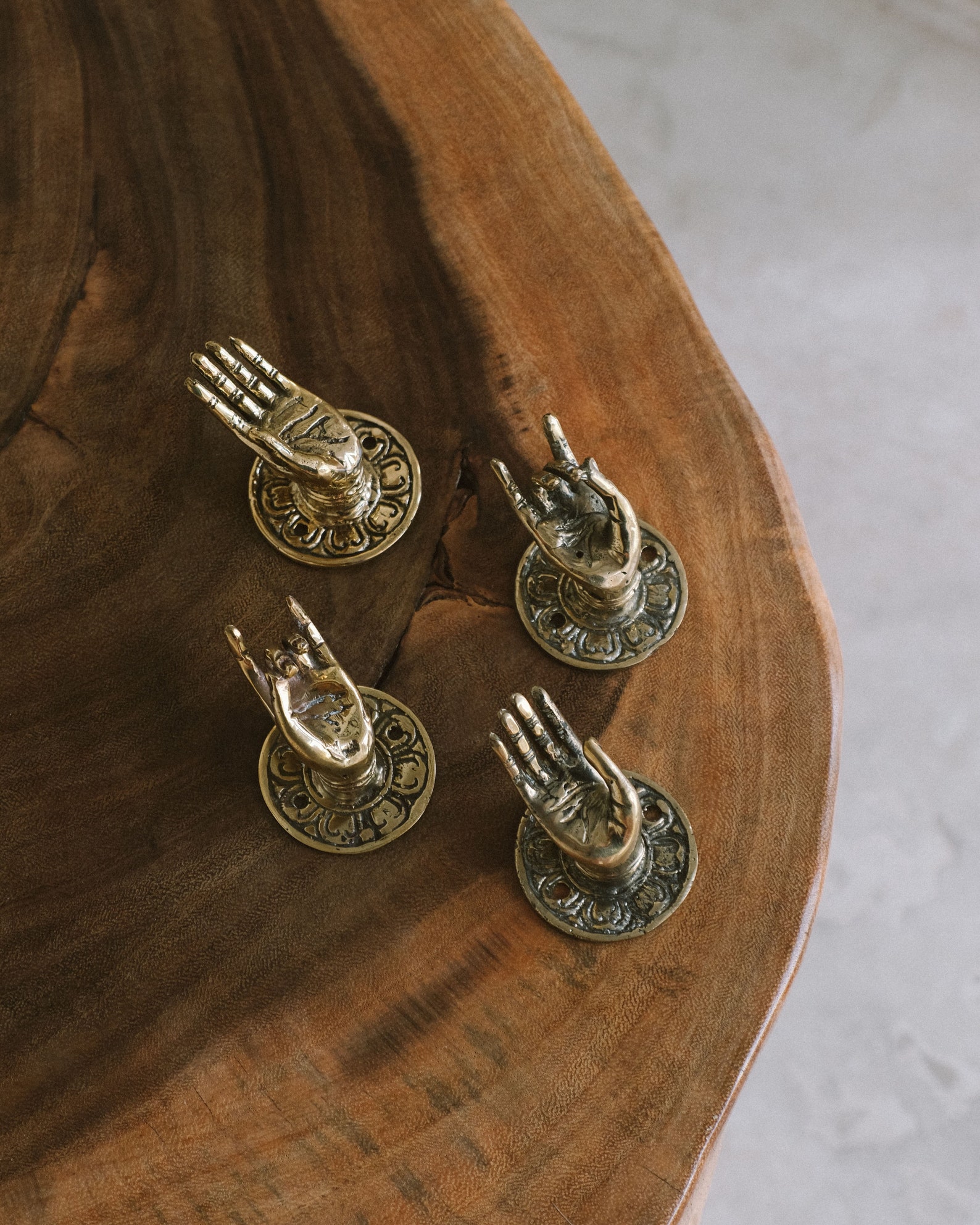 Hooks "bali Hand"/ Bali Brass Home Decor, Wall Decor, Towel Rack, Chest ...