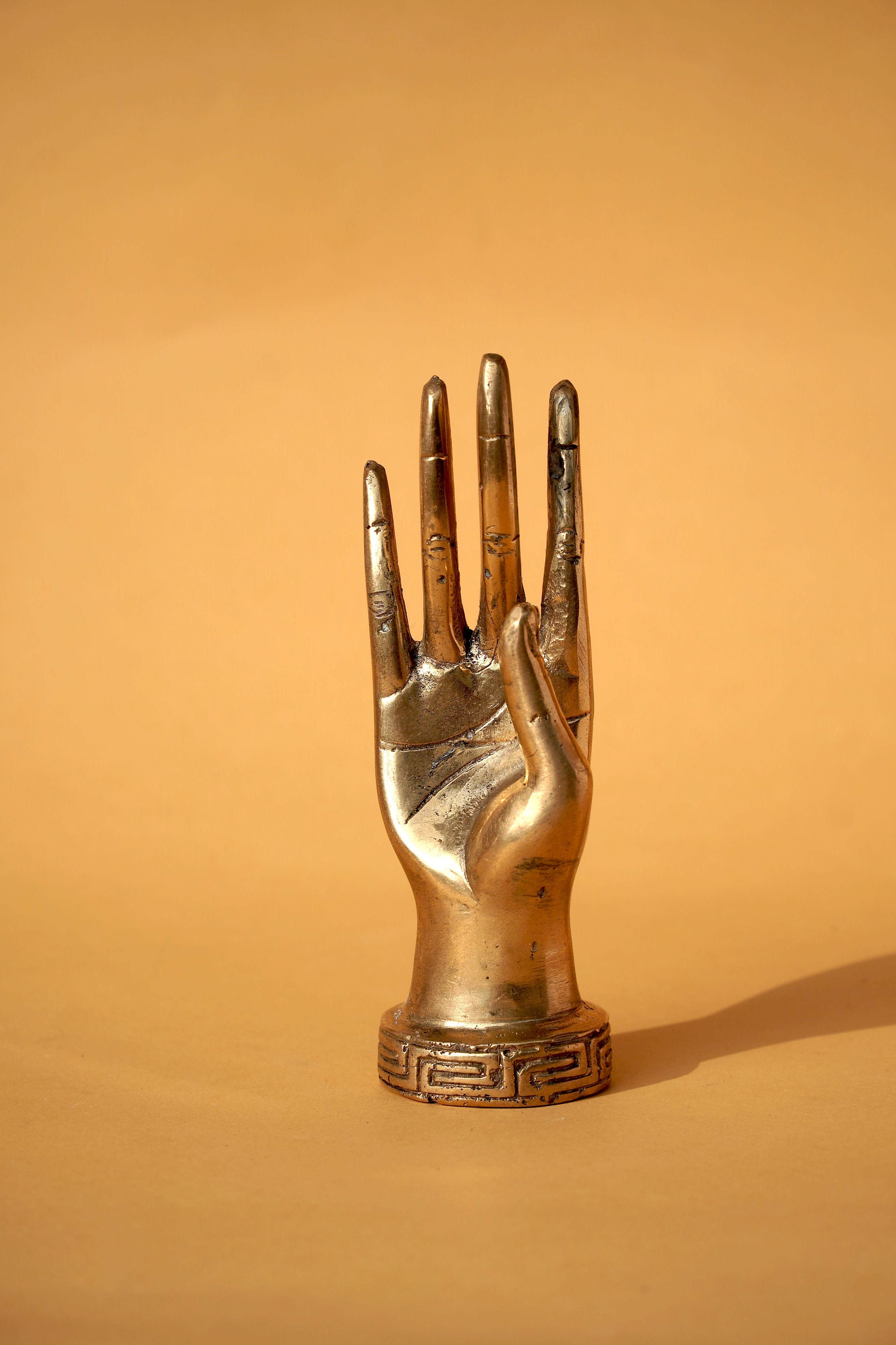 Mid Century, Modern ArtHand brass Sculpture, Metal hand, Metal figurine ...