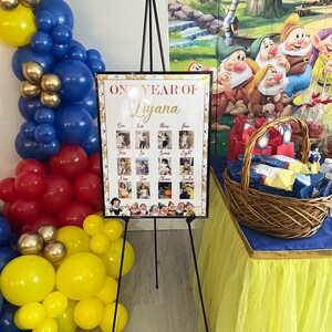 PRINTABLE Snow White Milestone Poster, Milestone Poster, Custom ...