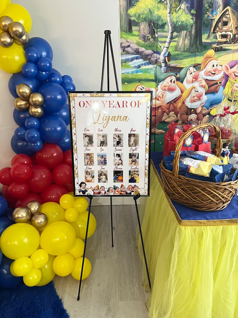 PRINTABLE Snow White Milestone Poster, Milestone Poster, Custom ...