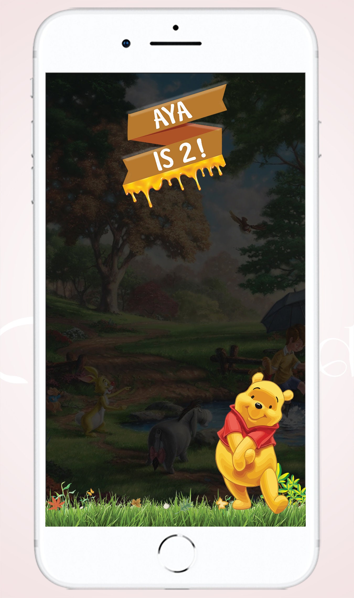 Winnie the Pooh Snapchat Filter, Pooh Bear Themed, Snapchat Geofilter ...