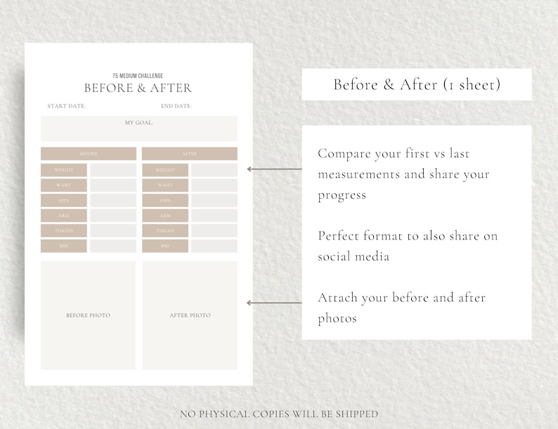 Minimalist 75 Medium Challenge Tracker, 75 Medium Printable, 75 Medium ...