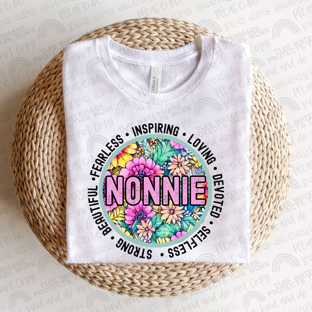 Nonnie Png, Floral Watercolor Sublimation, Mother's Day Design, Floral ...