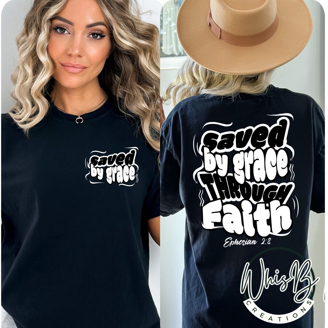 Saved by Grace Retro Christian PNG • Faith Based Graphic • Groovy ...
