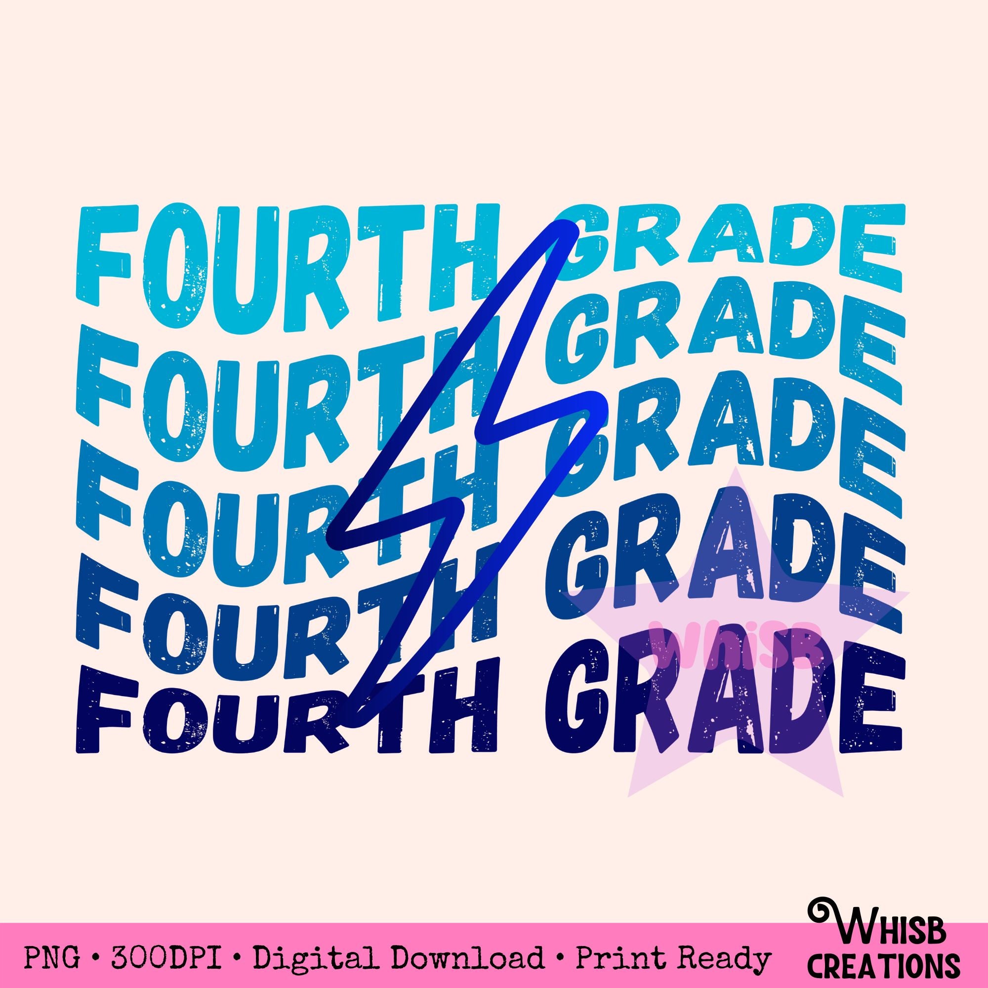 Fourth Grade Png, 4th Grade Png, Retro Sublimation, Elementary School ...