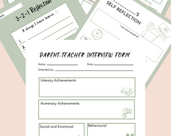 Parent Teacher Conference, Downloadable School Paper, Digital Download ...