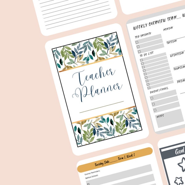 8 Period Teacher Planner - Etsy