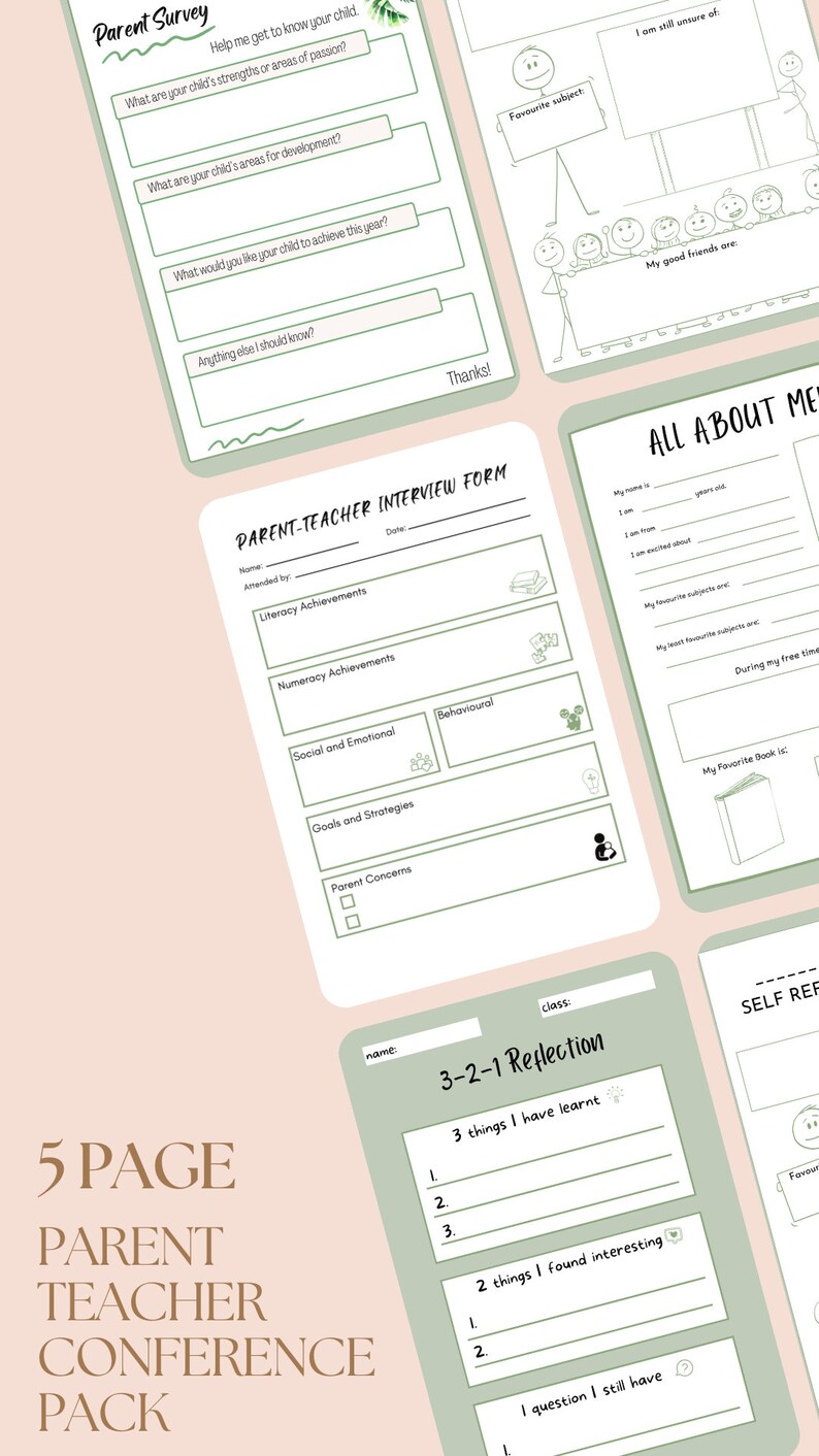 Parent Teacher Conference Pack - Etsy