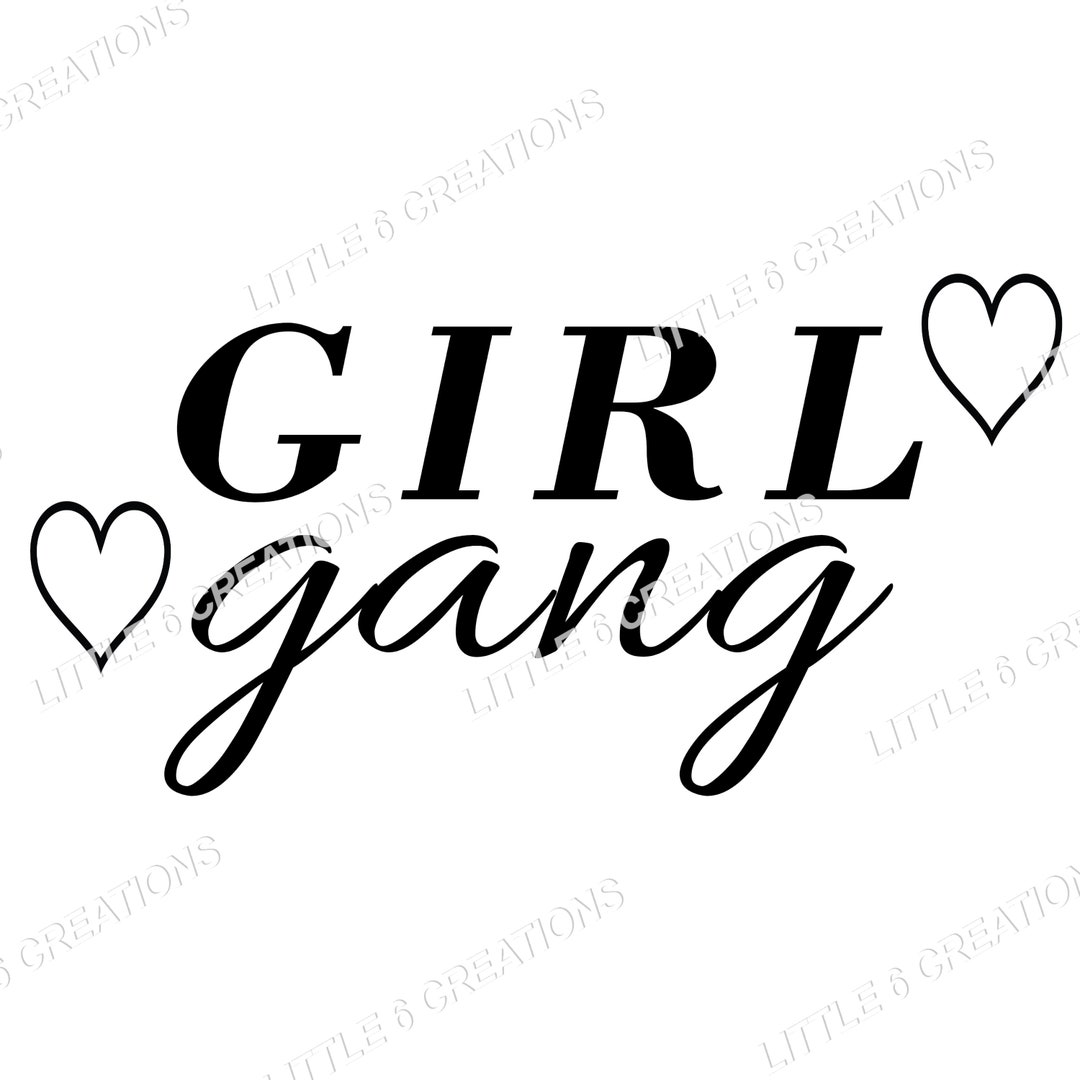 Girl Gang Cursive - PNG - Etsy