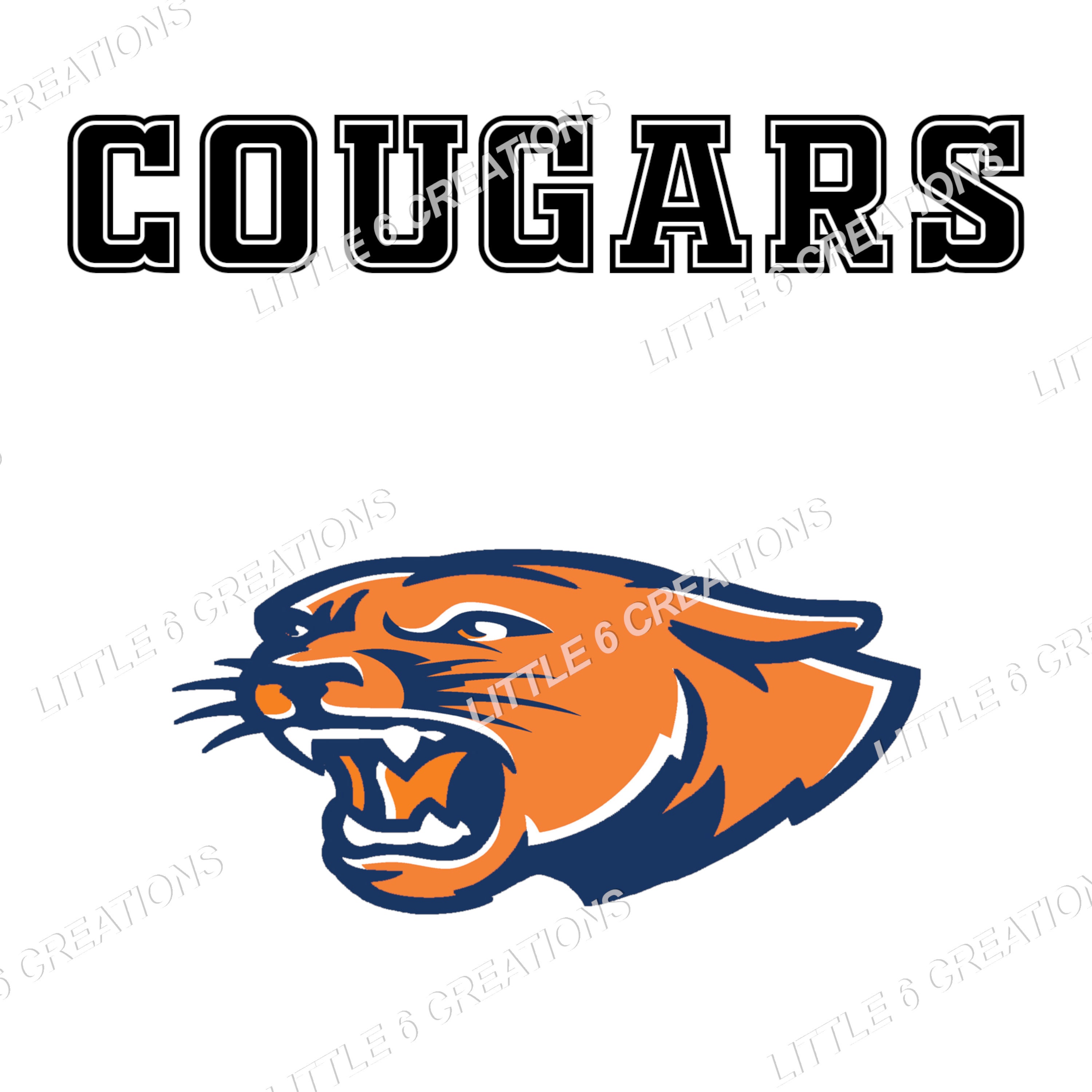 Color Mascot Cougars - PNG - Etsy