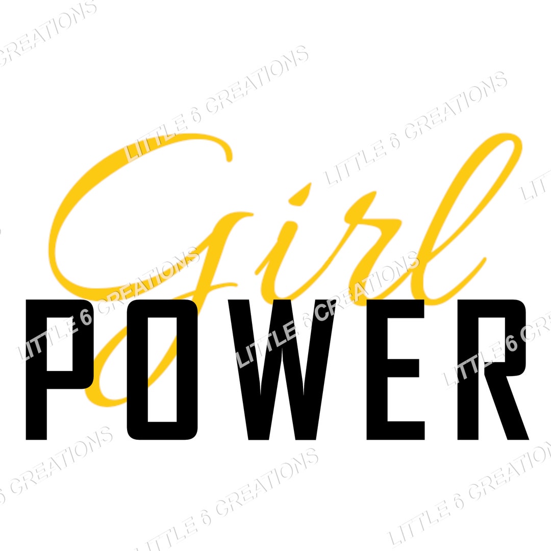 Girl Power Yellow - PNG - Etsy