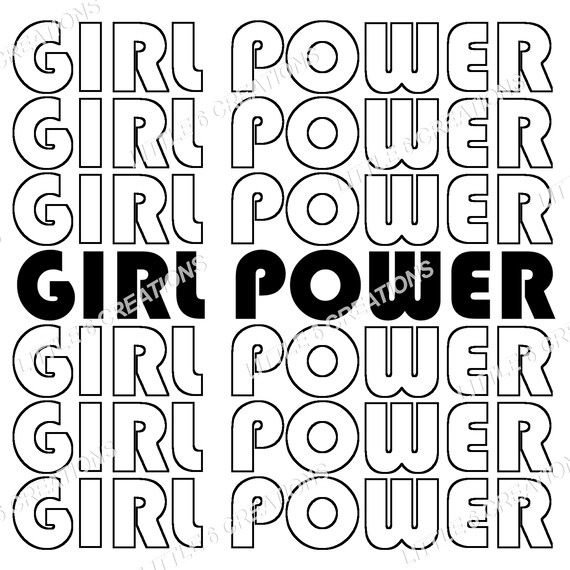 Girl Power Shadow PNG - Etsy