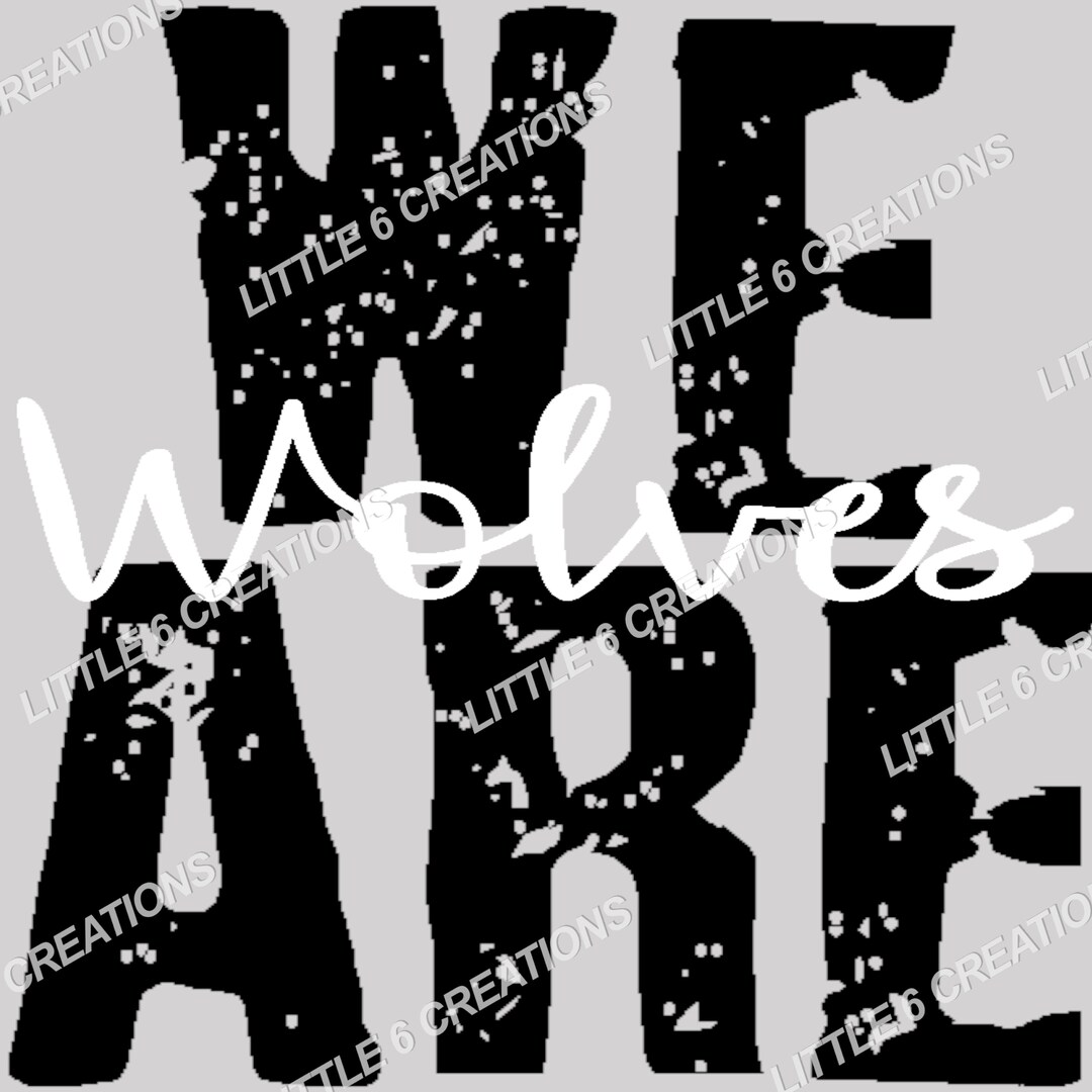 We Are Wolves Mascot - PNG - Etsy