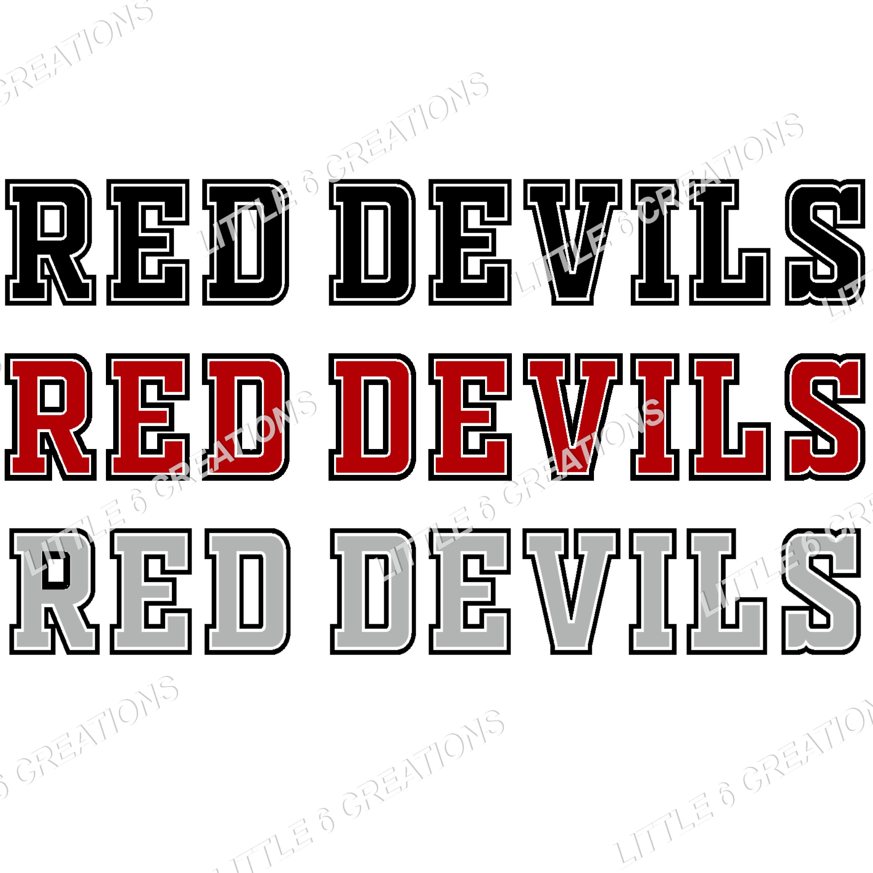 Red Devils - PNG - Etsy
